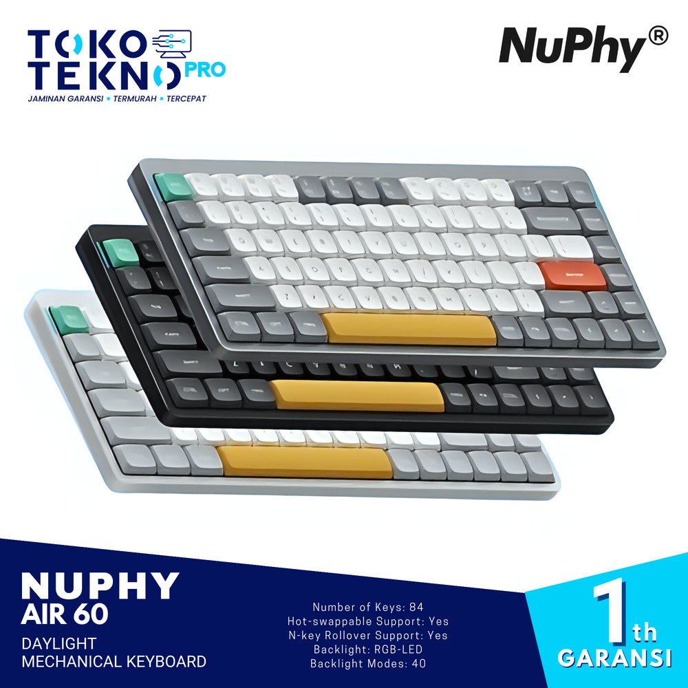 Nuphy Air75 V2 Gen2 Wireless Low Profile Mechanical Keyboard - TOKOTEKNO