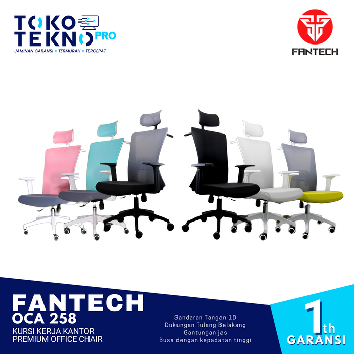Fantech OCA 258 Kursi Kantor Office Chair Garansi Resmi - TOKOTEKNO