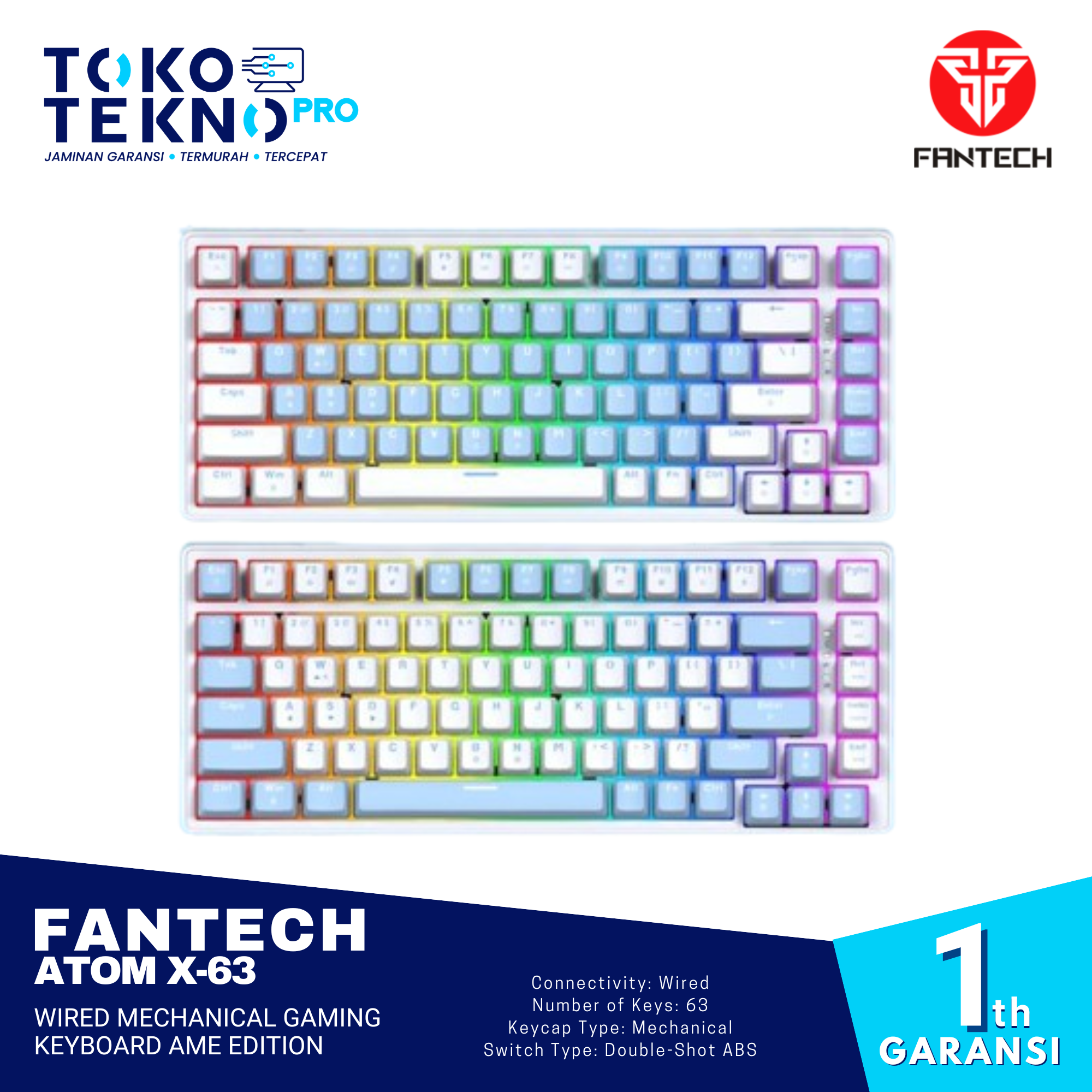 Fantech Atom X-63 / Atom X-83 / MK611 / MK-611 / MK612 / MK-612 Wired ...