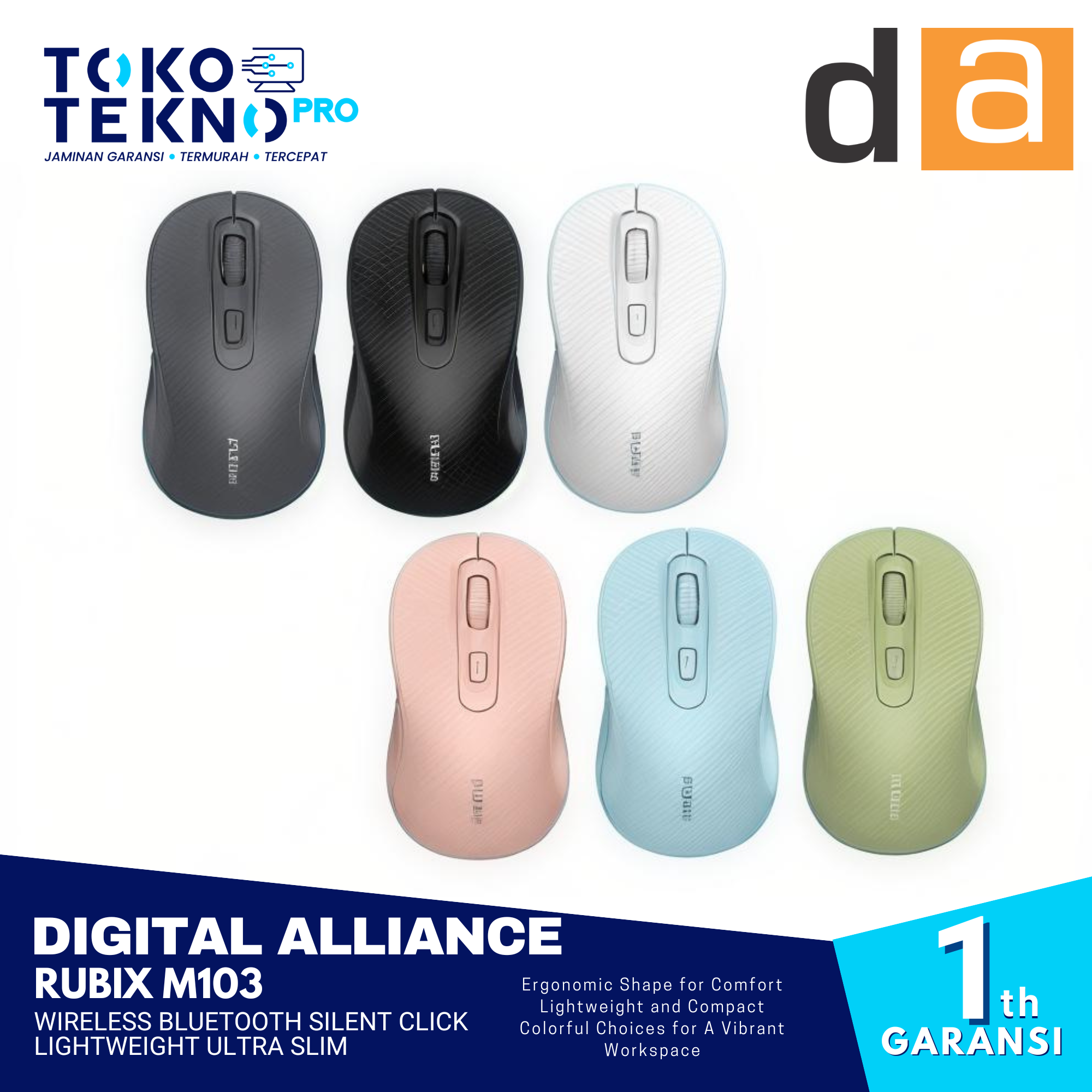 Digital Alliance / DA Rubix M103 Wireless Bluetooth Silent Click ...