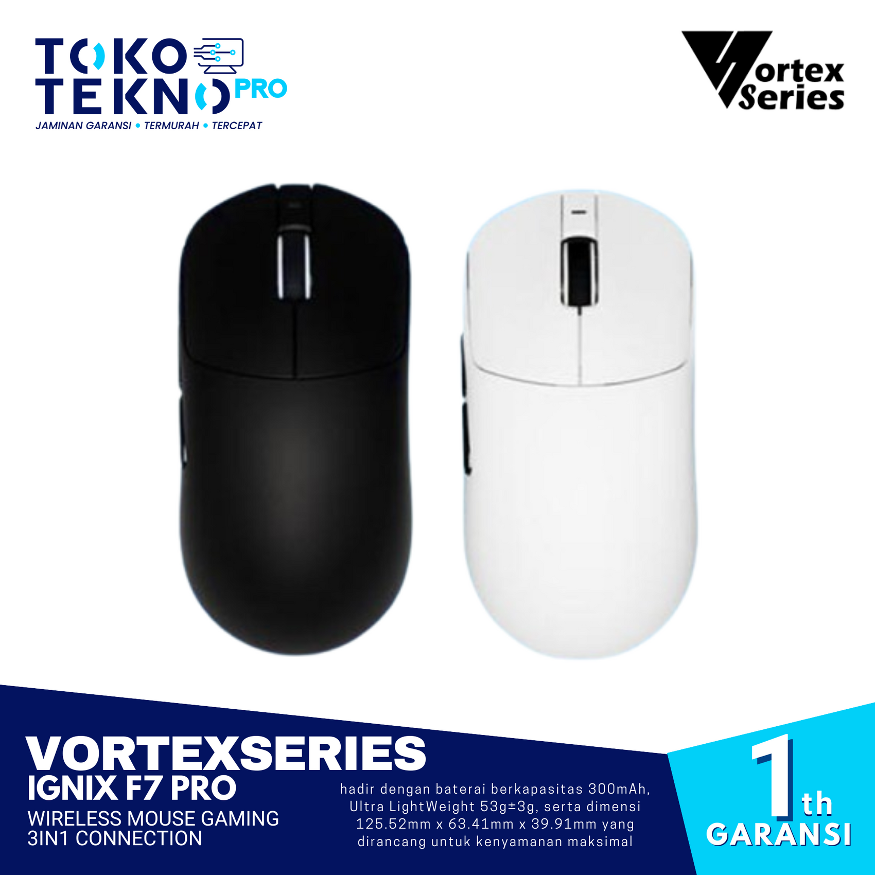 Vortexseries Vortex Ignix F7 / Ignix F7 Pro Wireless Mouse Gaming 3in1 ...