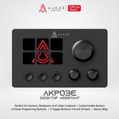 Ajazz AKP03E / AKP03-E Desktop Assistant Progammable Macropad with Knob ...